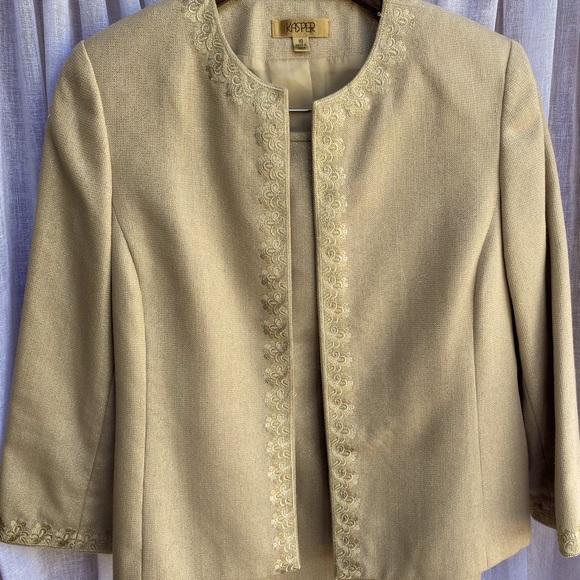 Kasper | Jackets & Coats | Gold Kasper Brand 3 Piece Suit | Poshmark